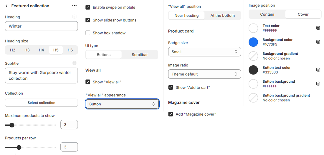 Featured collection section – Swissuplabs