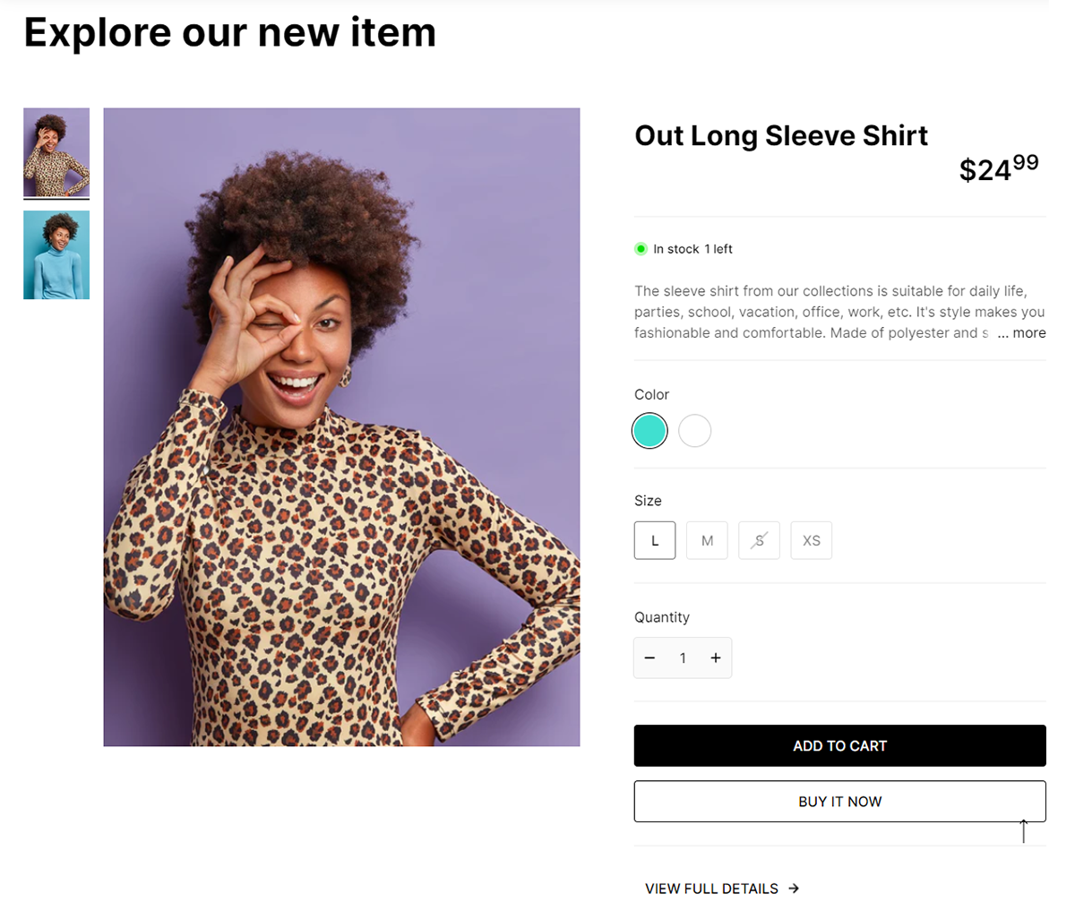 Featured product section – Swissuplabs