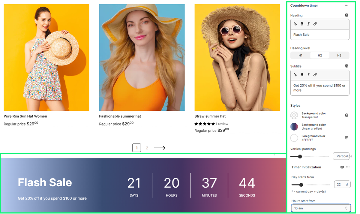 Countdown timer section – Swissuplabs