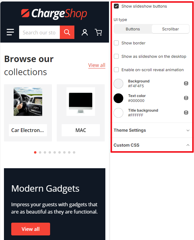 Collection list section – Swissuplabs