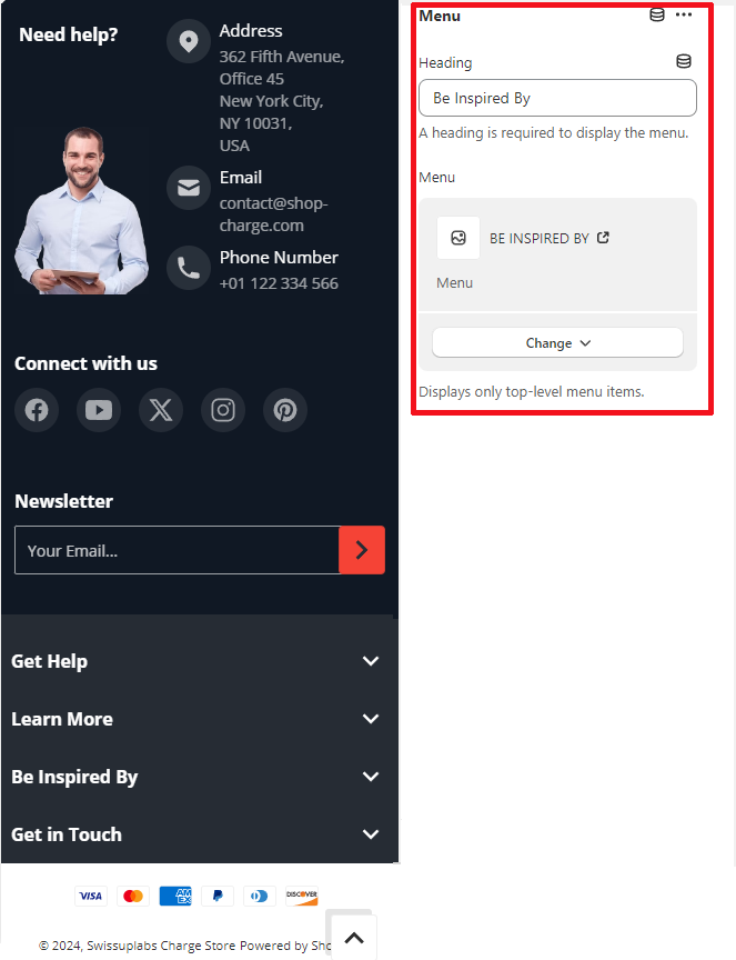 Footer section – Swissuplabs