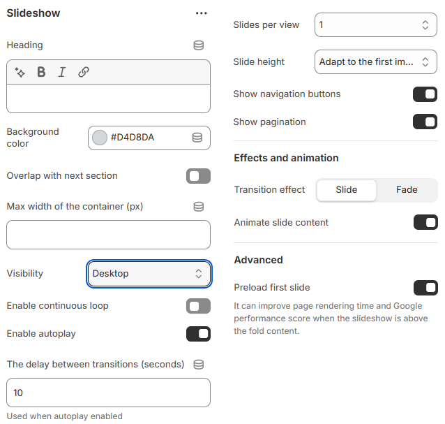 Slideshow section – Swissuplabs