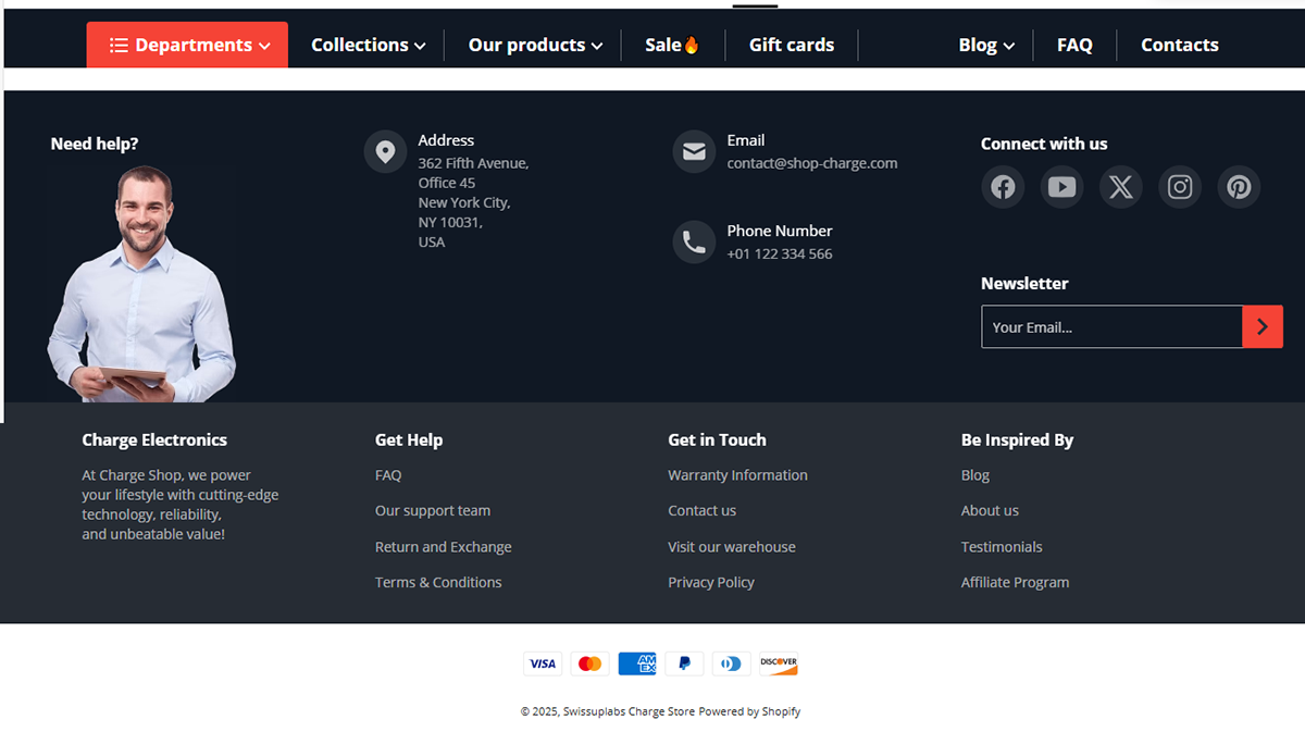 Footer section – Swissuplabs